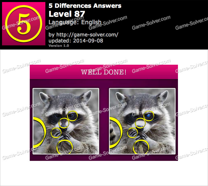 5 Differences Level 87 • Game Solver