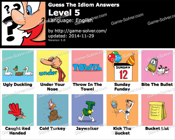 Guess The Idiom Level 5 • Game Solver