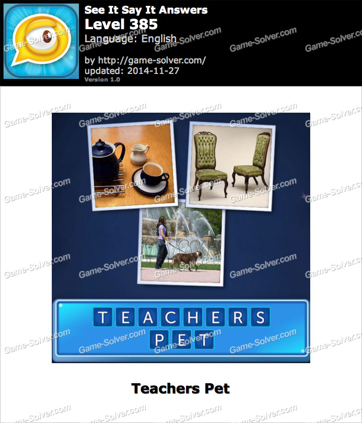 See It Say It Level 385 • Game Solver