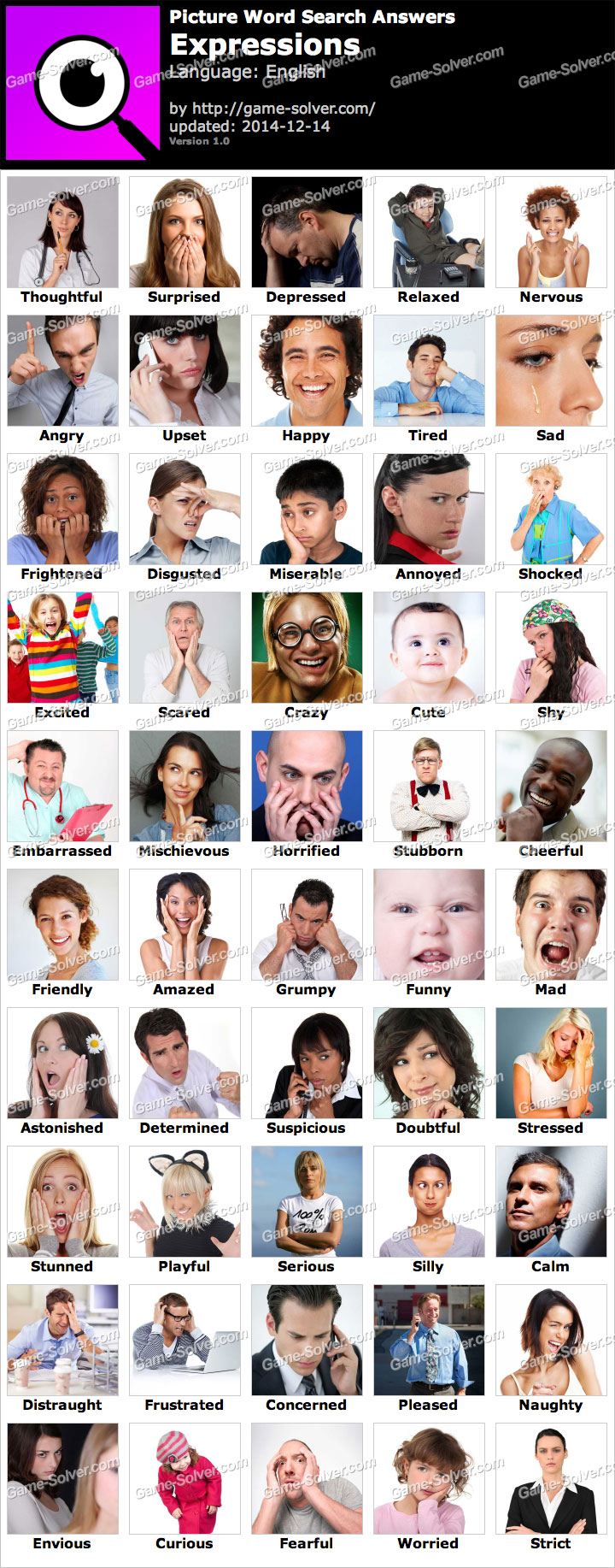 Picture Word Search Expressions Answers • Game Solver