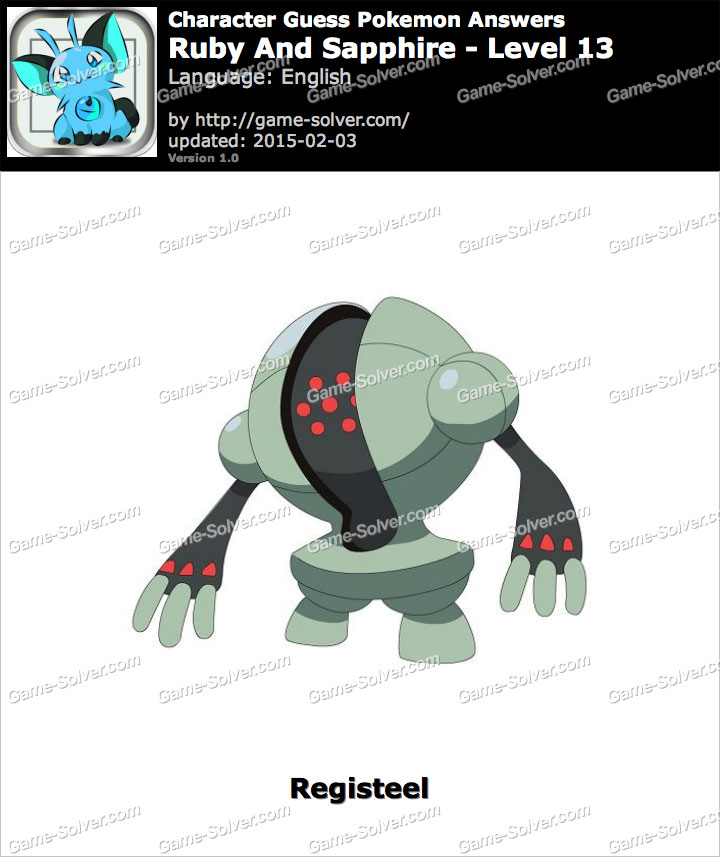 Ruby And Sapphire Level 13 • Game Solver