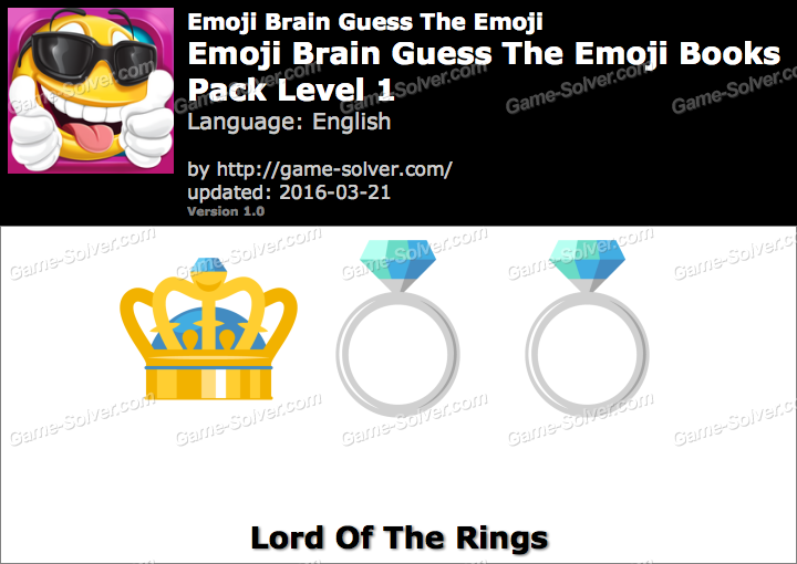 Emoji Brain Guess The Emoji Books Pack Level 1 Answers • Game Solver
