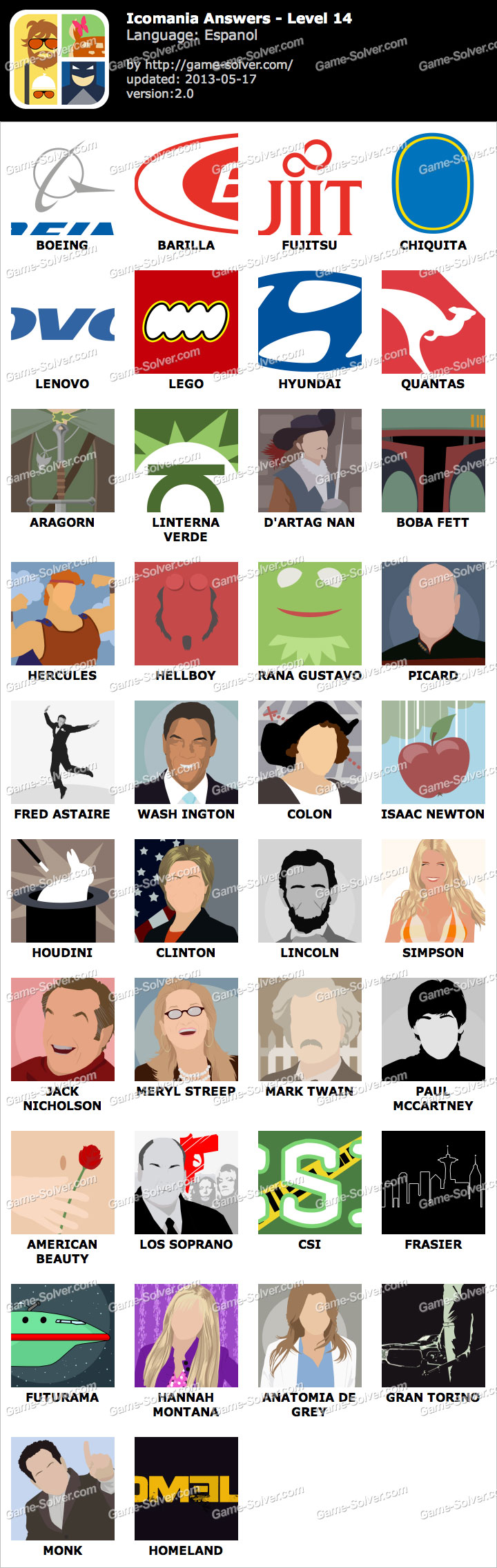 ICOMANIA RESPUESTAS NIVEL 14 • Game Solver