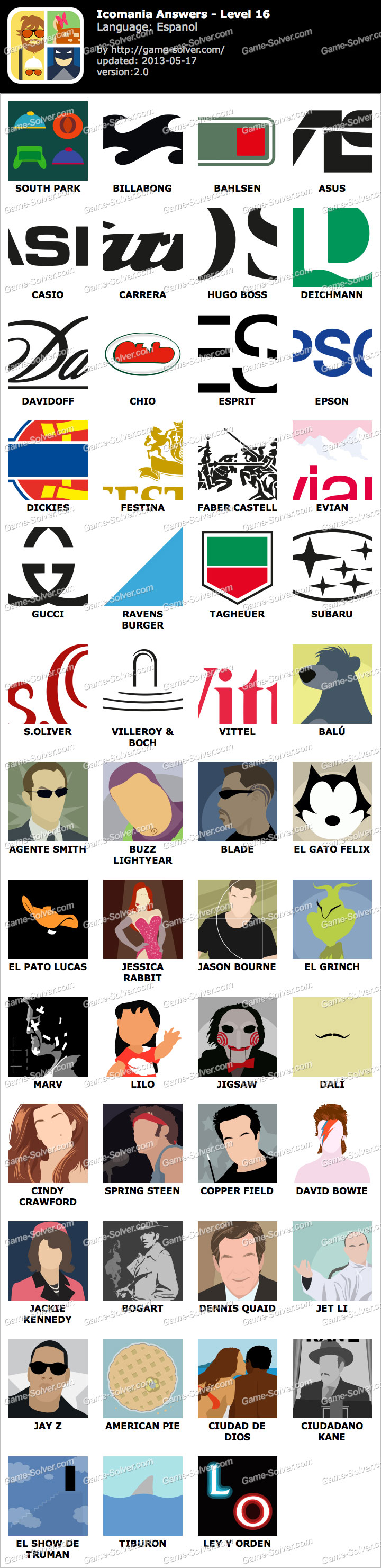 ICOMANIA RESPUESTAS NIVEL 16 • Game Solver