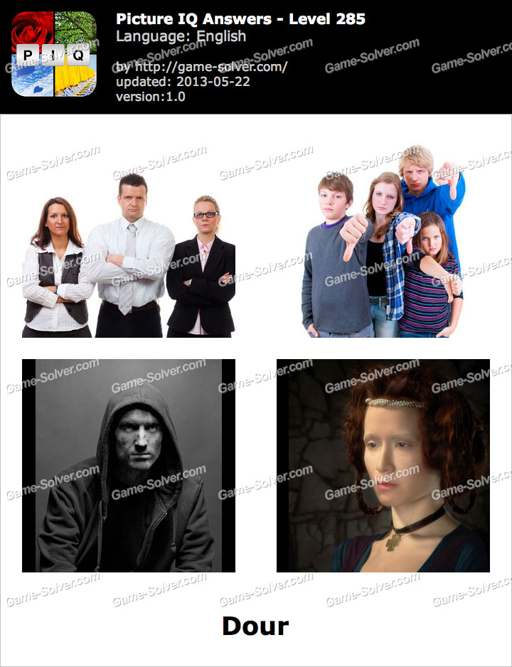 Picture IQ Level 285 • Game Solver