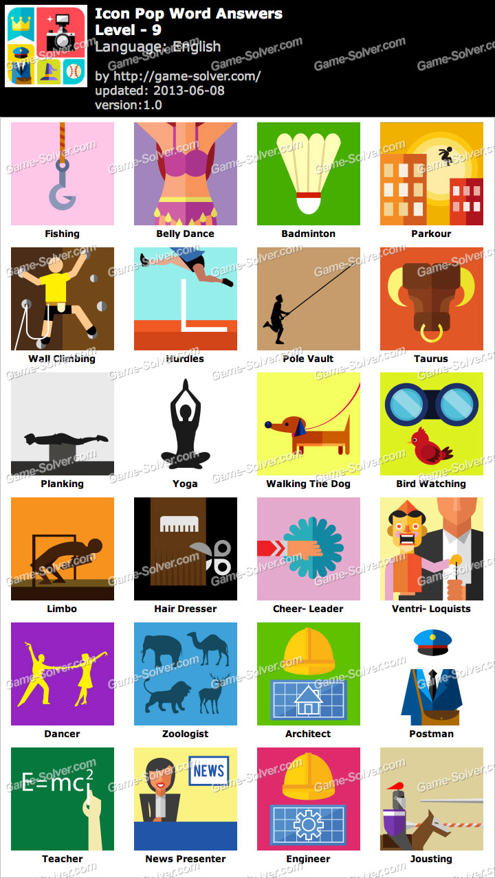 Icon Pop Word Level 9 • Game Solver