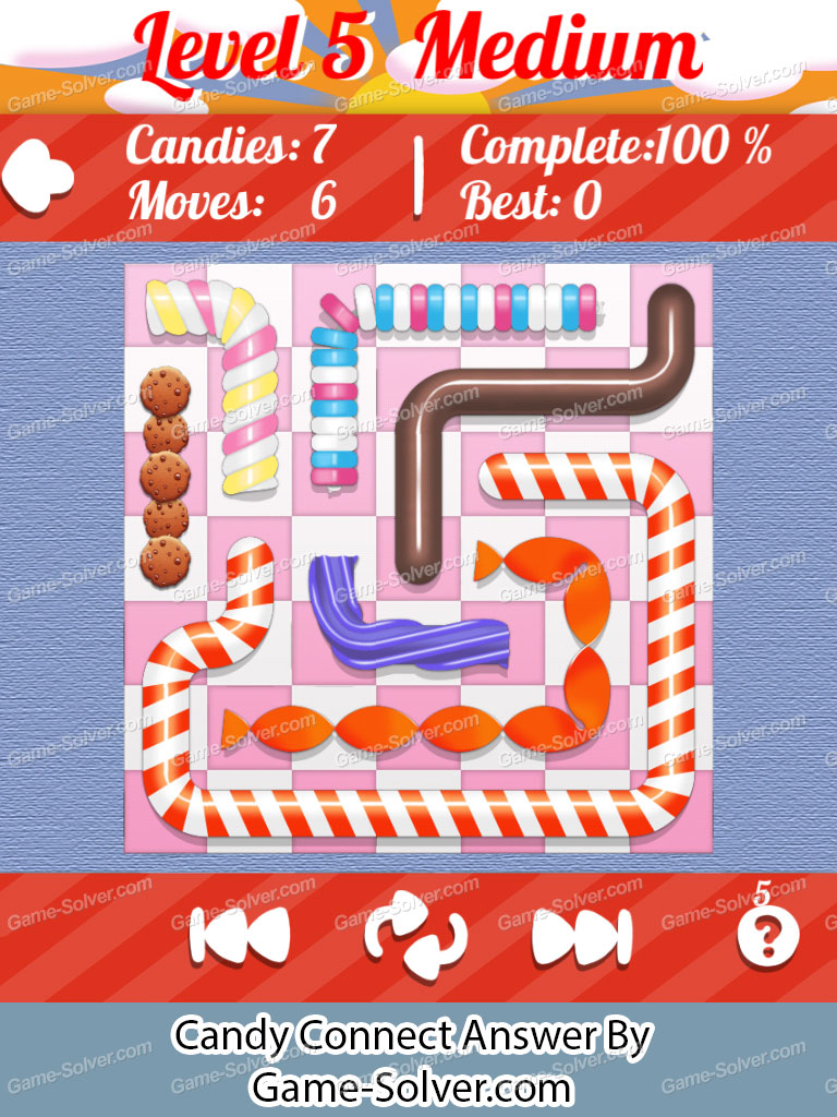 Candy Connect 7x7 Medium Level 5 • Game Solver