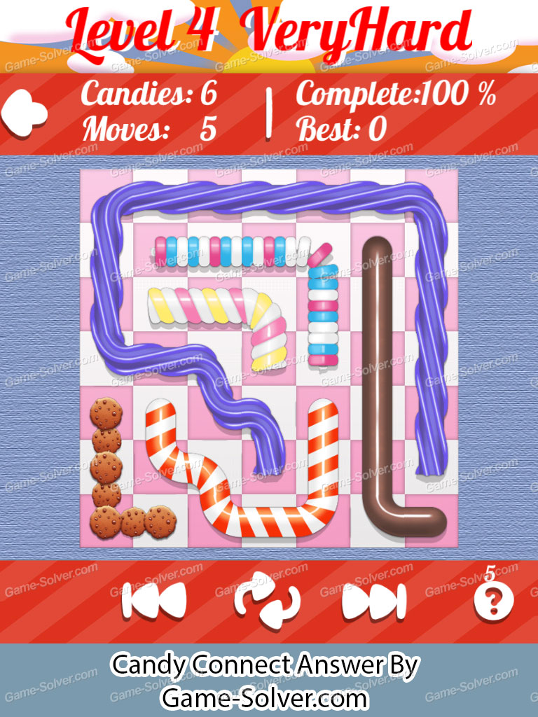 Candy Connect 7x7 Very Hard Level 4 • Game Solver
