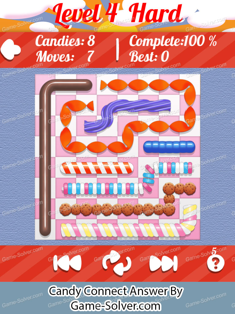 Candy Connect 8x8 Hard Level 4 • Game Solver