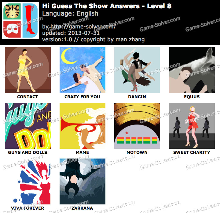 Hi Guess the Show Level 8 • Game Solver