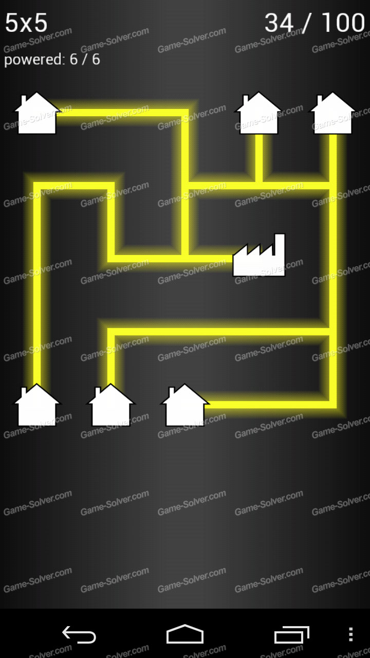 Power Flow 5x5 Level 34 • Game Solver