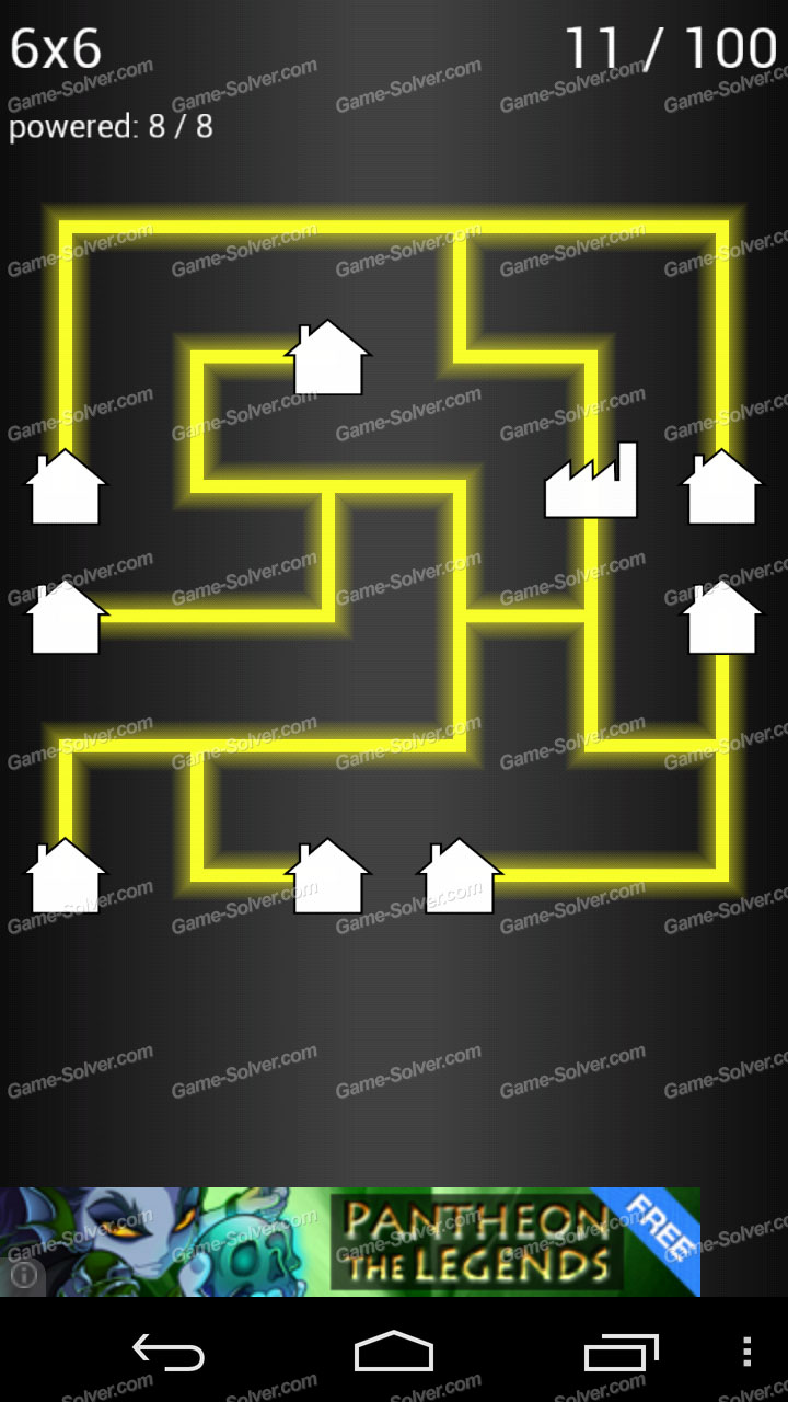 Power Flow 6x6 Level 11 • Game Solver