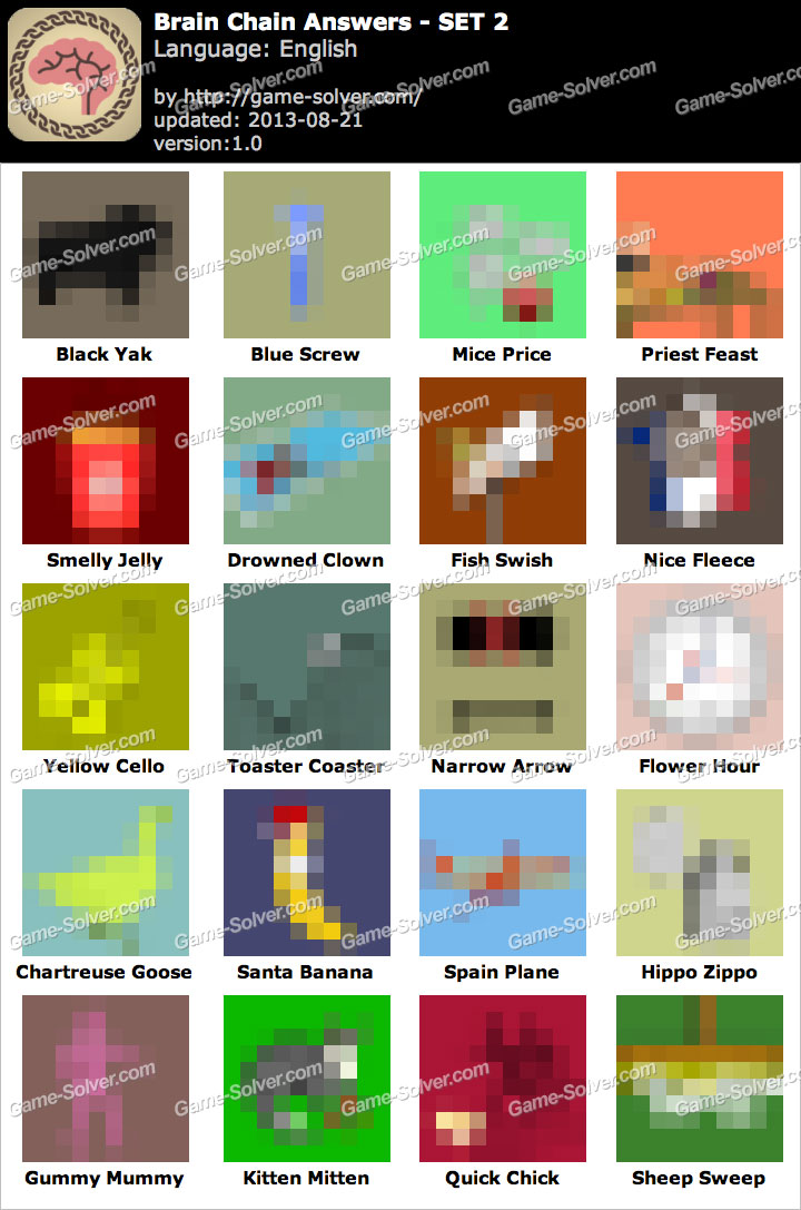 Brain Chain Set 2 • Game Solver