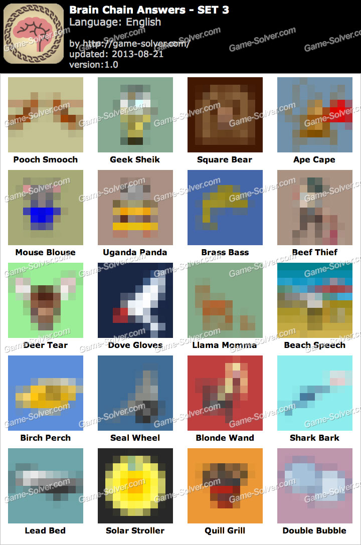Brain Chain Set 3 • Game Solver