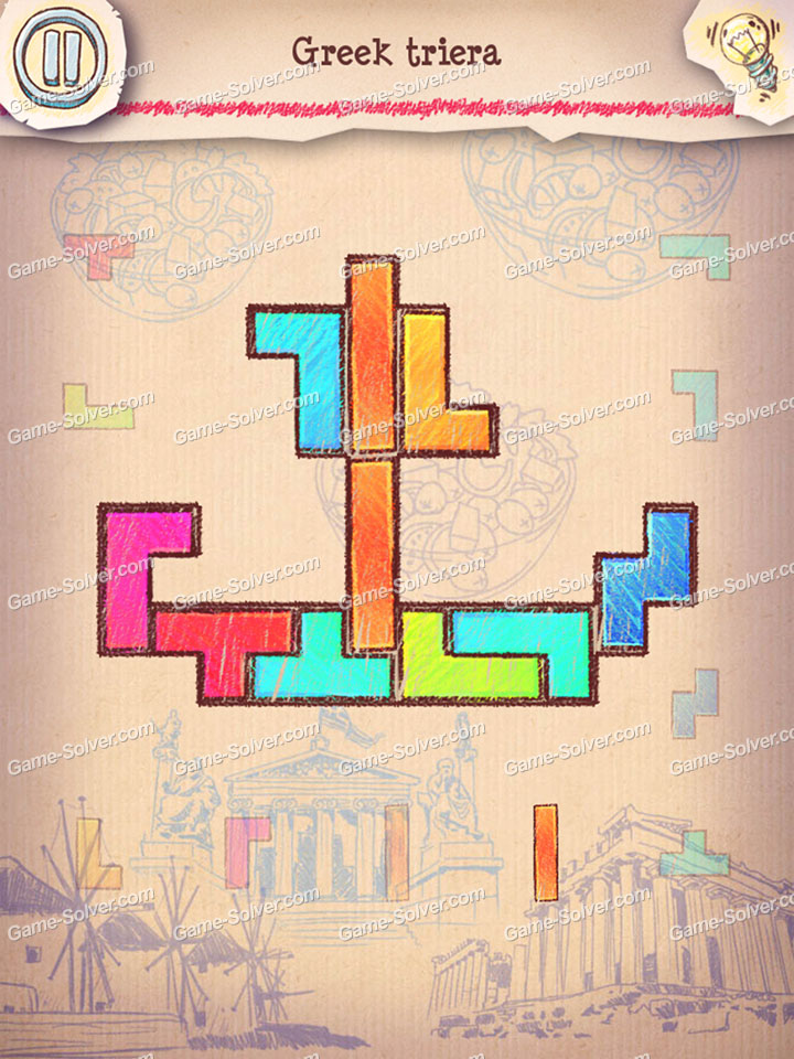 Doodle Fit 2 Greek Triera Solution • Game Solver