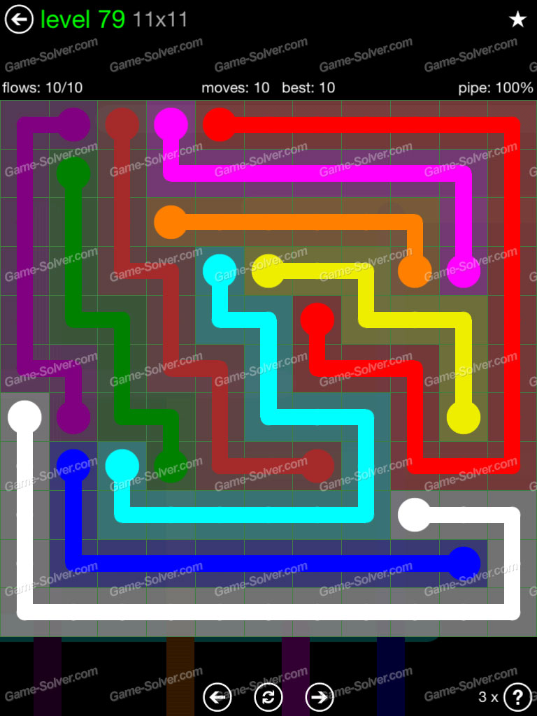 Flow 11x11 Mania Level 80 • Game Solver