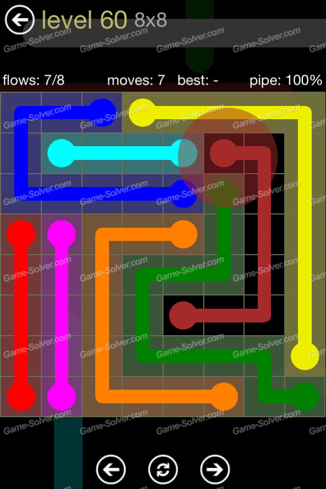 Flow 8x8 Mania Level 60 • Game Solver