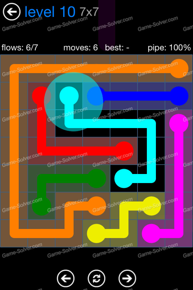 Flow Bonus Pack 7x7 Level 10 • Game Solver