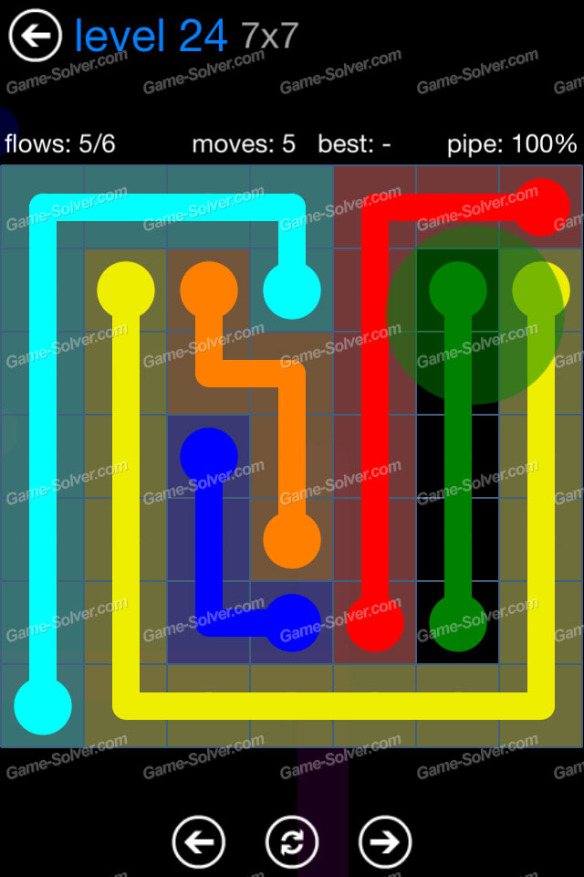 Flow Bonus Pack 7x7 Level 24 • Game Solver