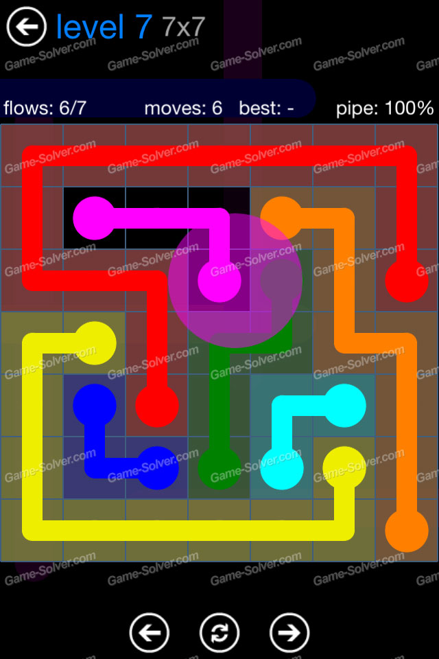Flow Bonus Pack 7x7 Level 7 • Game Solver