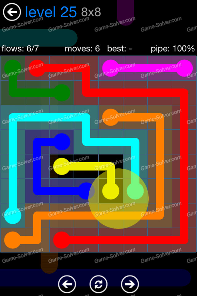 Flow Bonus Pack 8x8 Level 25 • Game Solver
