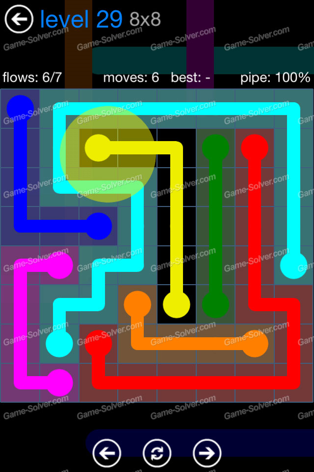 Flow Bonus Pack 8x8 Level 29 • Game Solver