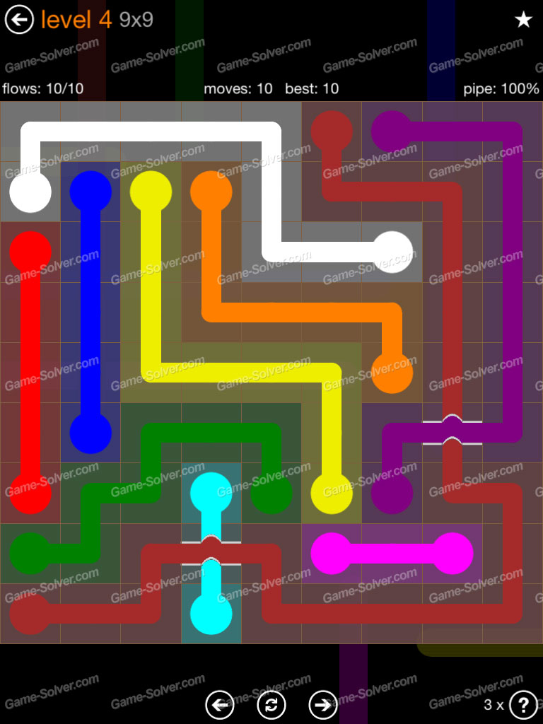 Flow Bridge Pack 9x9 Level 4 • Game Solver