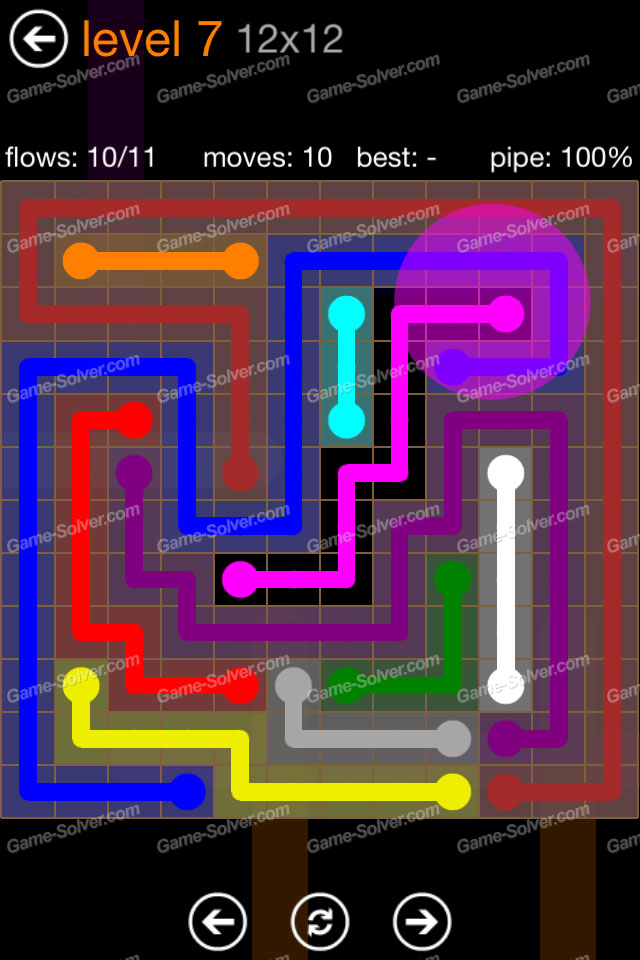 Flow Jumbo Pack 12x12 Level 7 • Game Solver