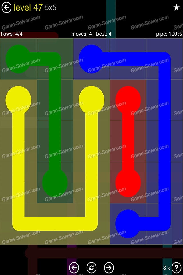 Flow Kids Pack 5x5 Level 47 • Game Solver