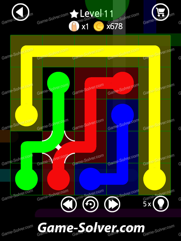 Flow Line Bend Blueberry Pack Level 11 • Game Solver