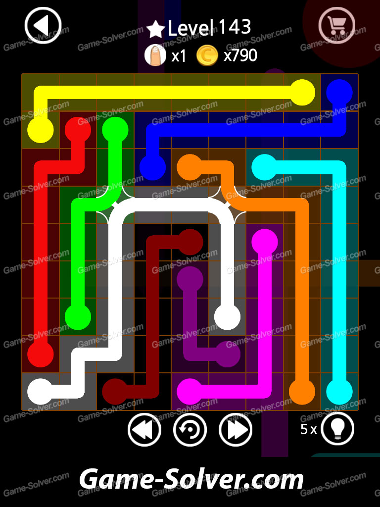 Flow Line Bend Blueberry Pack Level 143 • Game Solver
