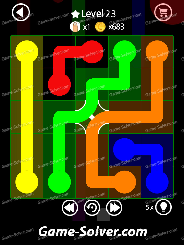 Flow Line Bend Blueberry Pack Level 23 • Game Solver