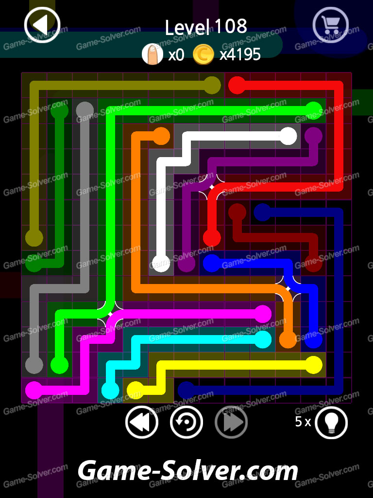 Flow Line Bend Grape Pack Level 108 • Game Solver