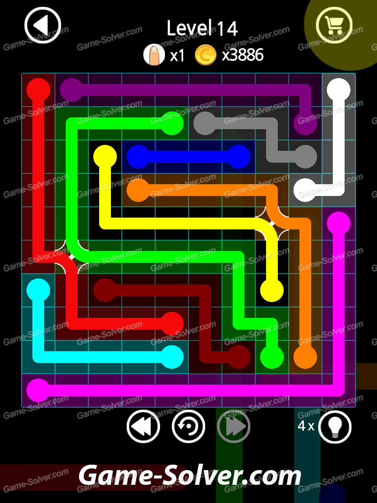 Flow Line Bend Grape Pack Level 14 • Game Solver