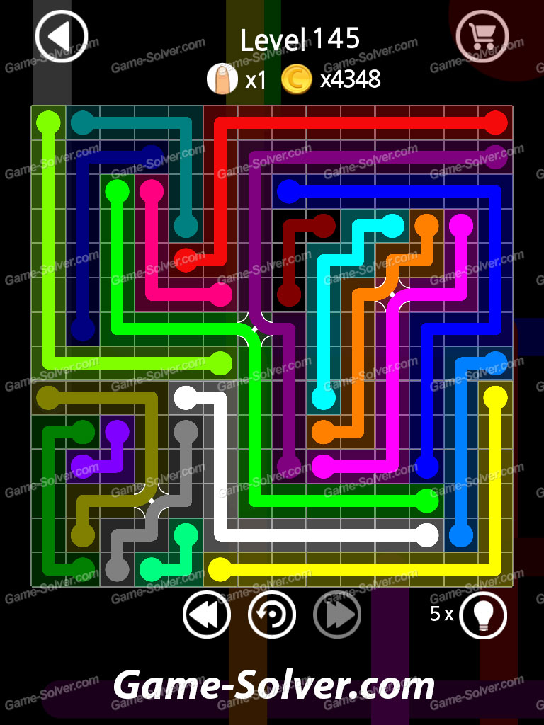 Flow Line Bend Grape Pack Level 145 • Game Solver