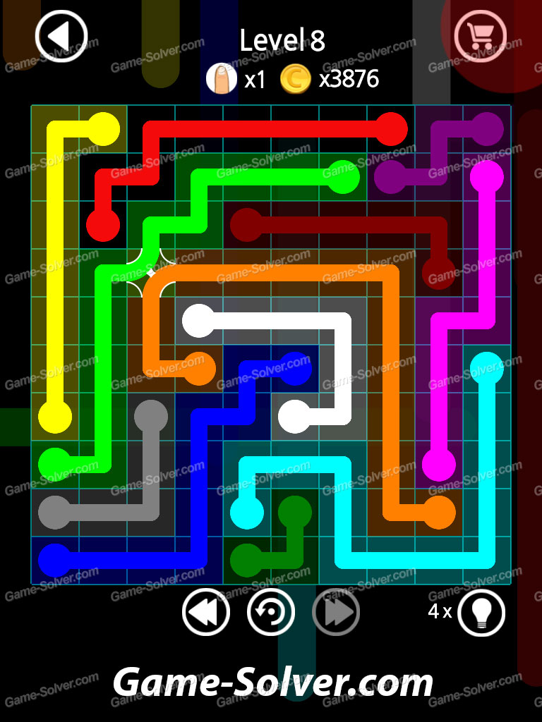 Flow Line Bend Grape Pack Level 8 • Game Solver