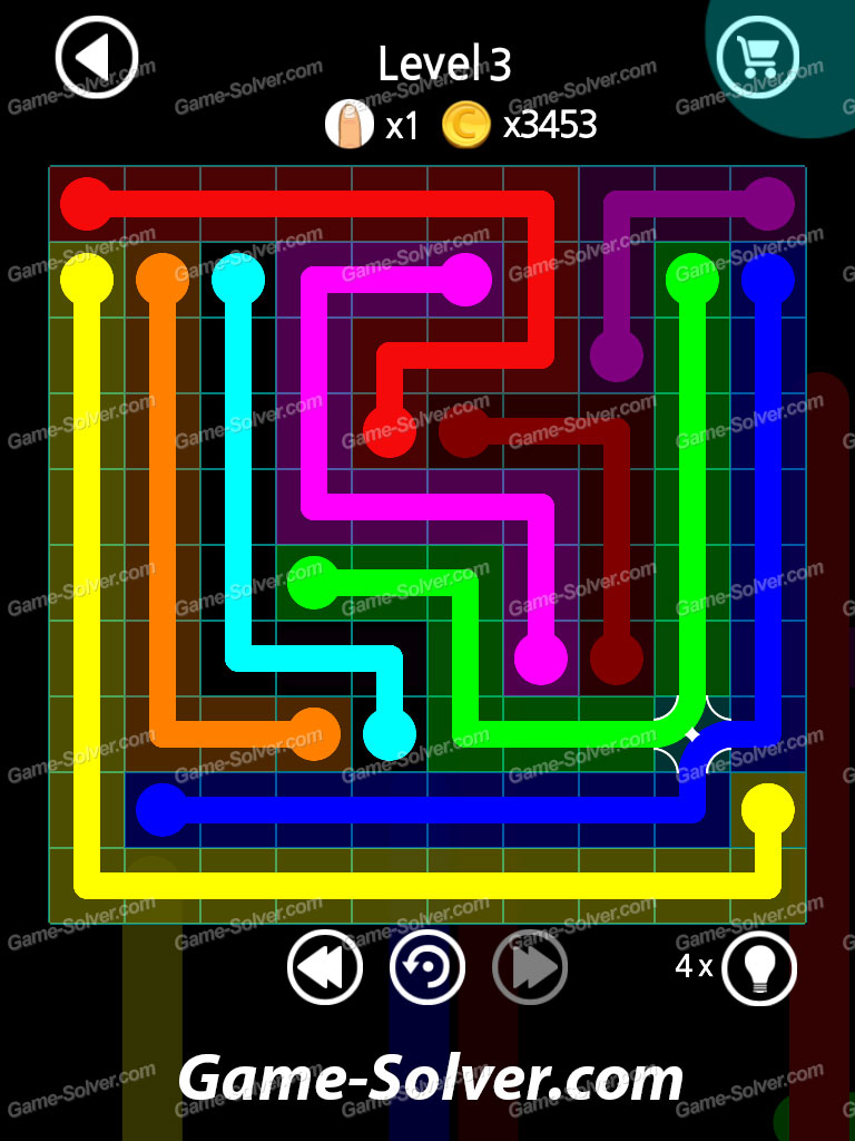 Flow Line Bend Lychee Pack Level 3 • Game Solver