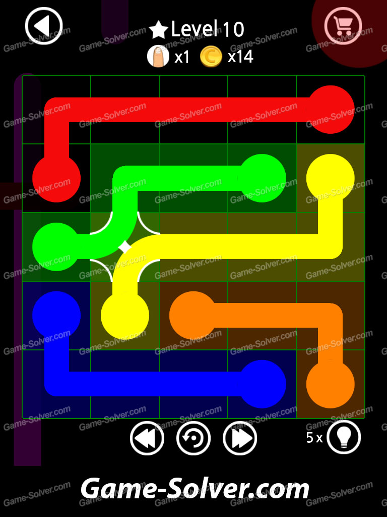 Flow Line Bend Mango Pack Level 10 • Game Solver