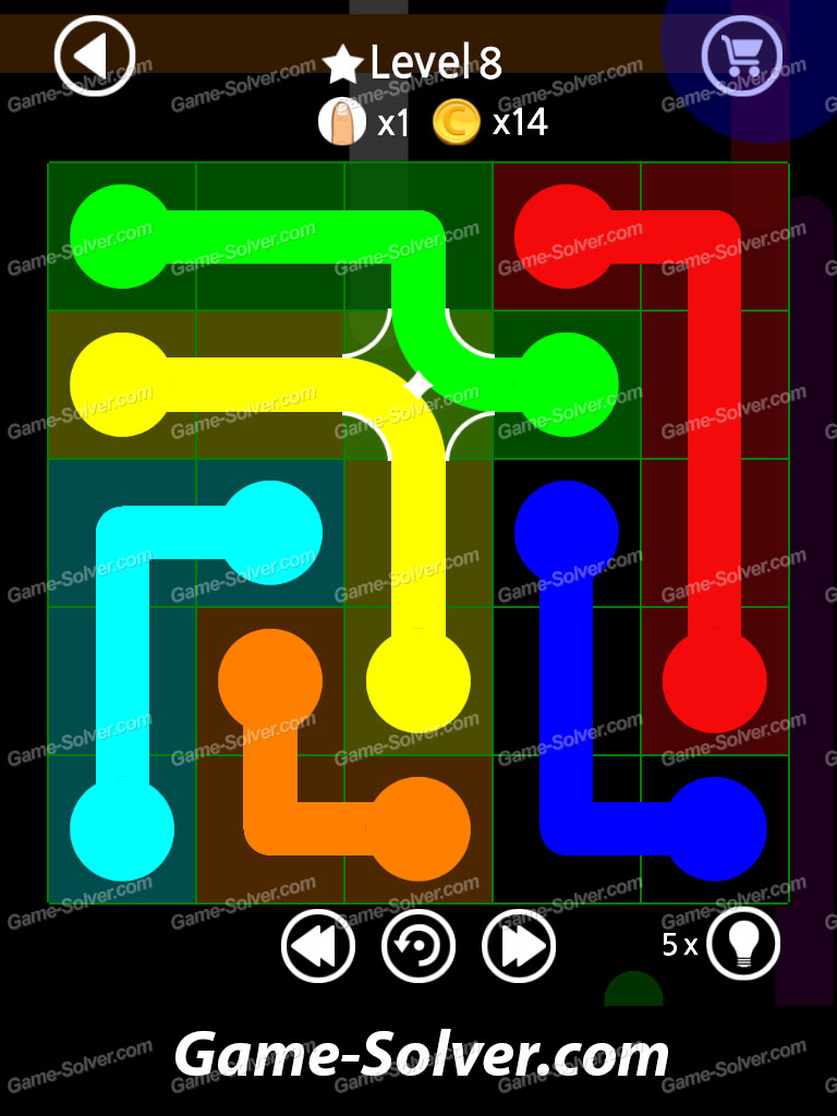 Flow Line Bend Mango Pack Level 8 • Game Solver