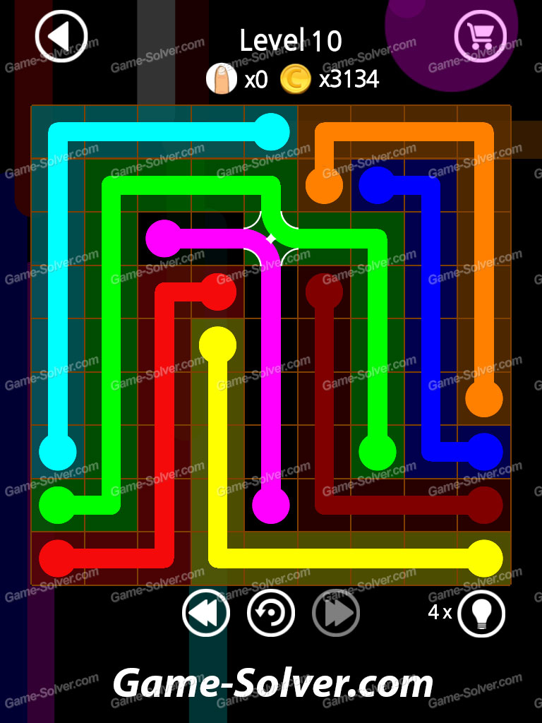 Flow Line Bend Peach Pack Level 10 • Game Solver