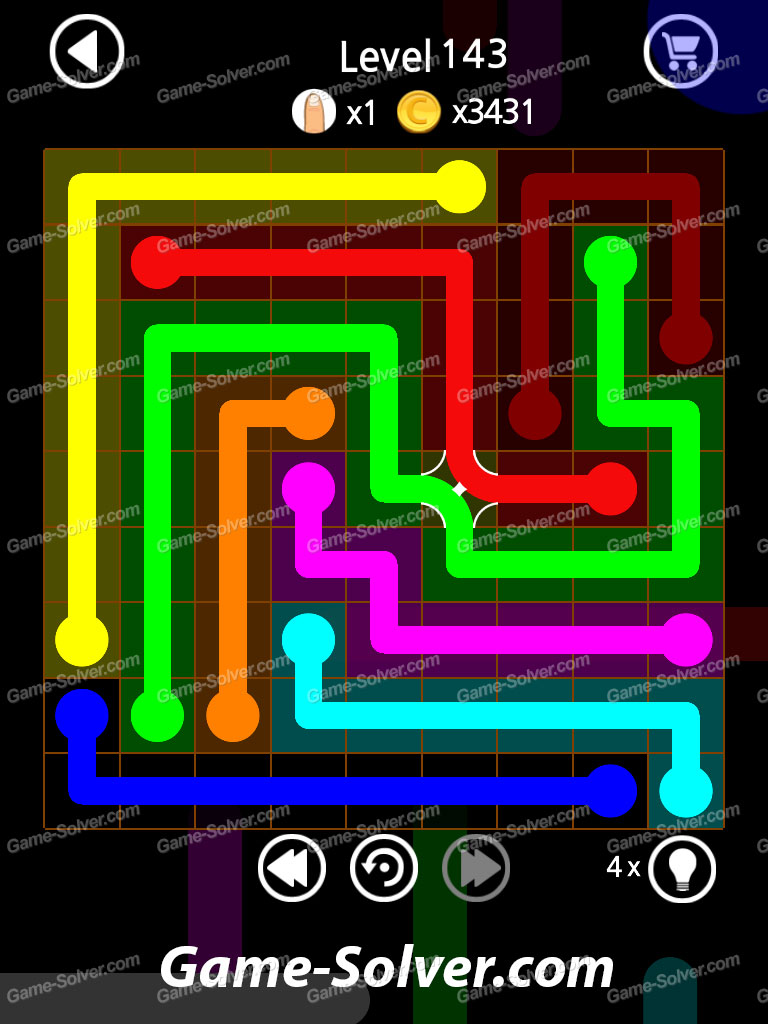 Flow Line Bend Peach Pack Level 143 • Game Solver