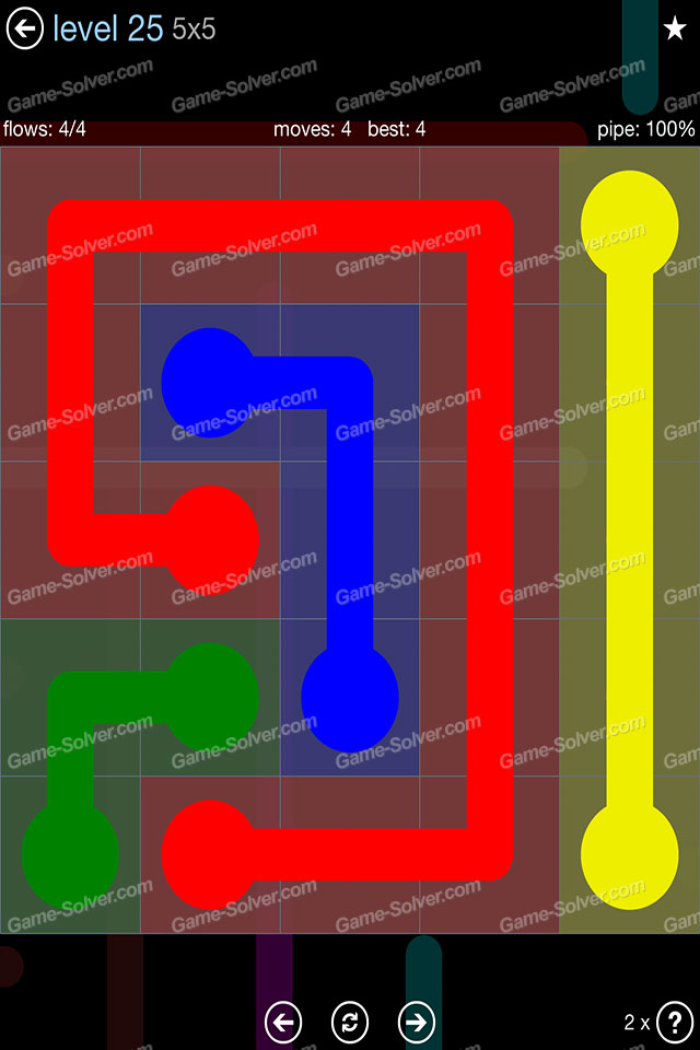Flow Rainbow Pack Level 25 • Game Solver