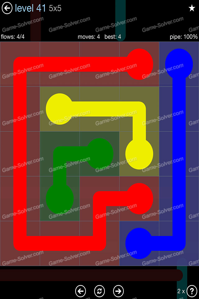 Flow Rainbow Pack Level 41 • Game Solver