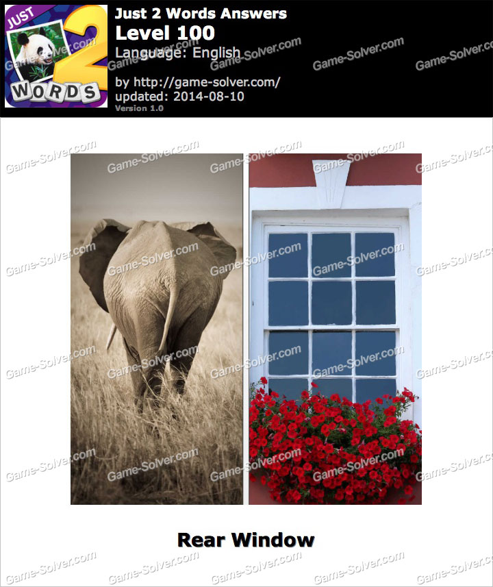 Just 2 Words Level 100 • Game Solver