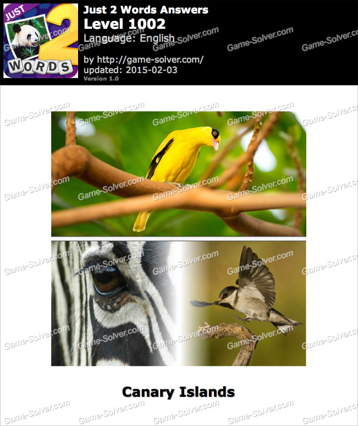 Just 2 Words Level 1002 • Game Solver