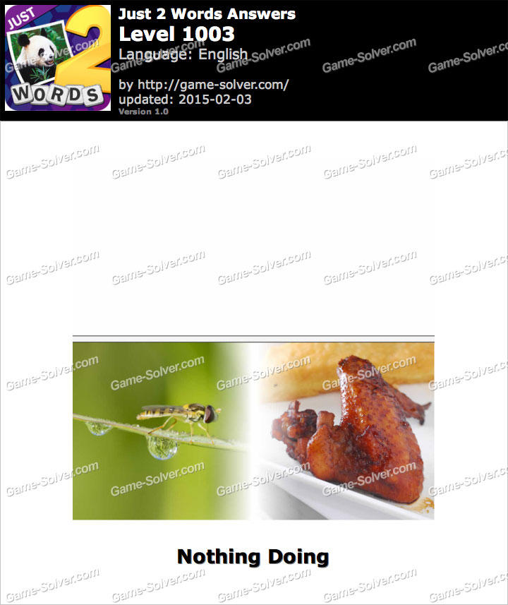 Just 2 Words Level 1003 • Game Solver