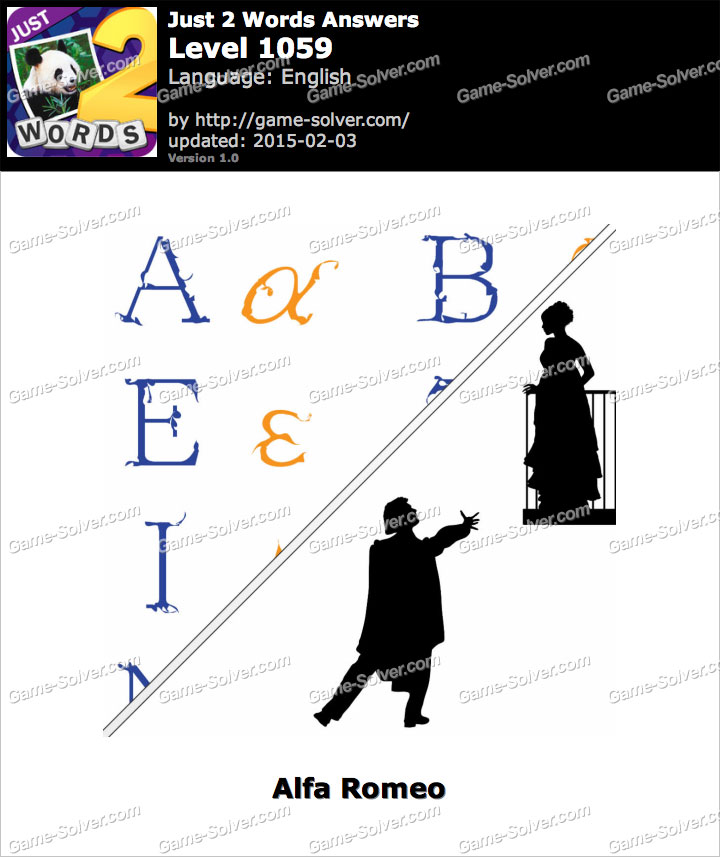 Just 2 Words Level 1059 • Game Solver