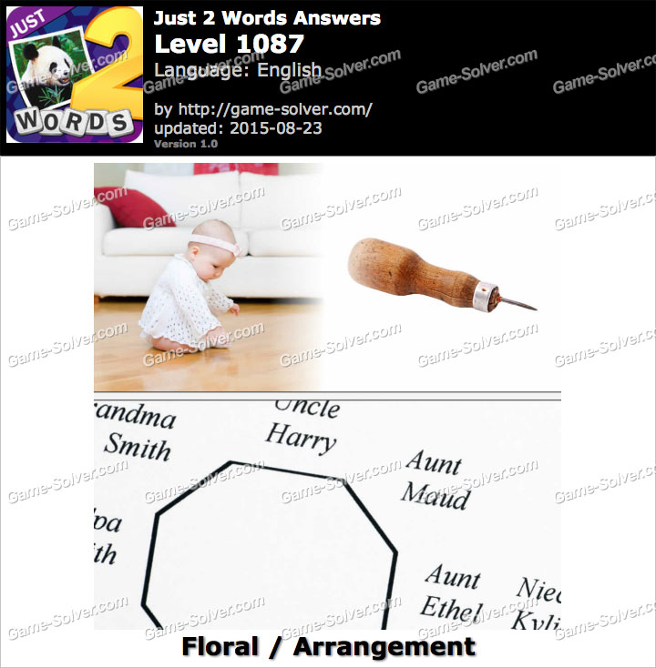 Just 2 Words Level 1087 • Game Solver