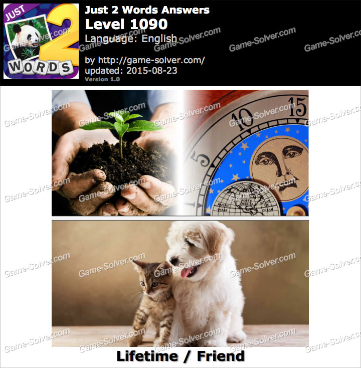 Just 2 Words Level 1090 • Game Solver