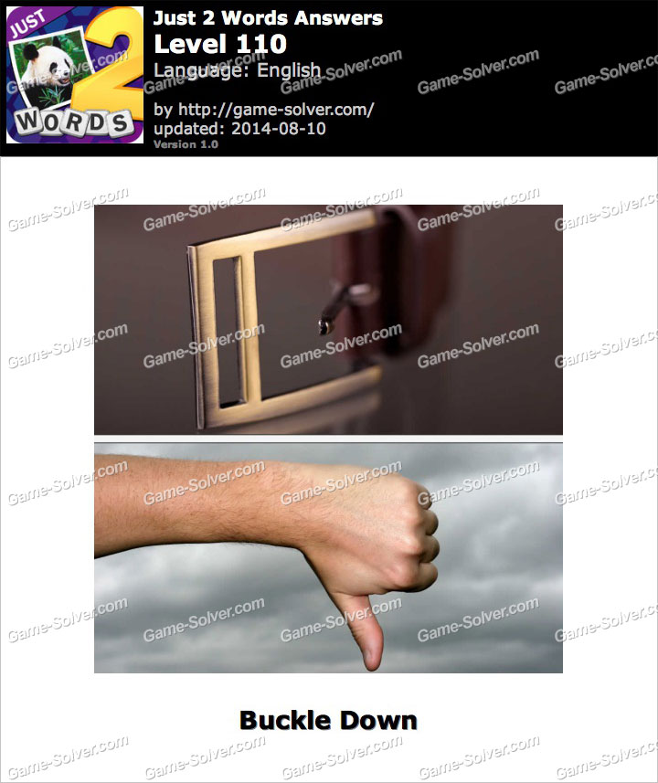 Just 2 Words Level 110 • Game Solver